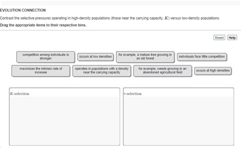 Solved Evolution Connection Contrast The Selective Pressures