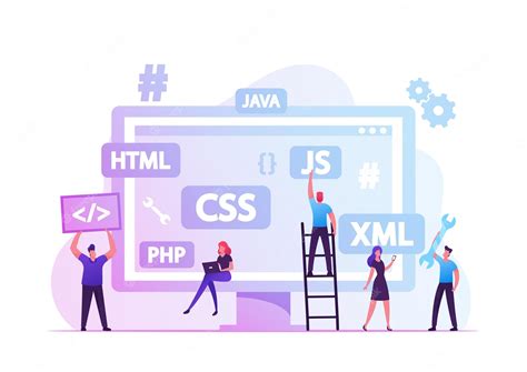 Premium Vector Front End Development Concept Cartoon Flat Illustration