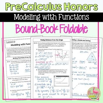 Functions And Their Inverses Foldable PreCalculus Unit TPT