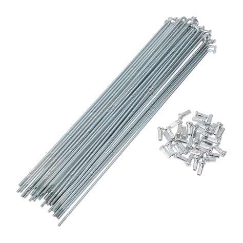 36 Set 12g Bicycle Spokes 245mm Bike Wheel Spokes 45 Steel Galvanized