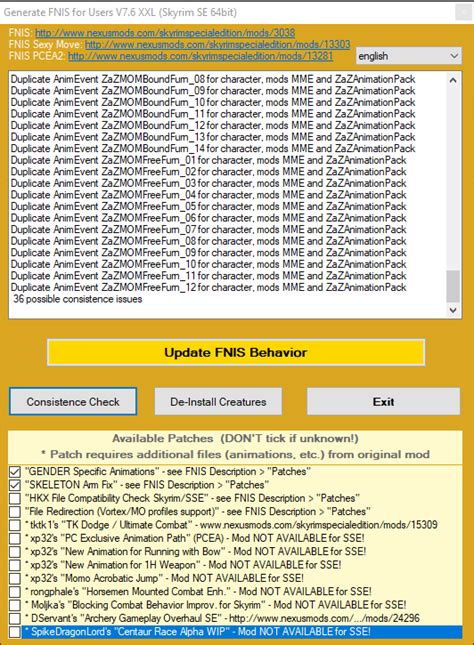 Skyrim Se Fnis Xxl Animation Causing T Pose Technical Support Skyrim Special Edition