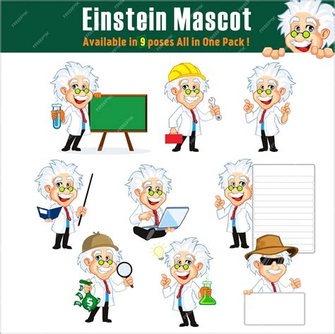 Premium Vector Einstein Mascot
