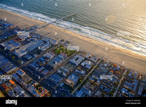 Aerial View Of Hermosa Beach And The Hermosa Beach Pier Near Los