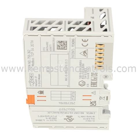 wago 750 362 wago fieldbus coupler modbus tcp 4th generation ethernet 24 vdc 700ma i o
