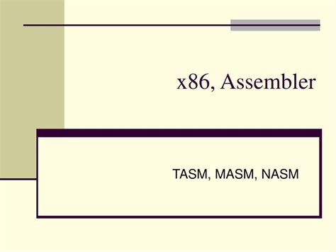 Ppt X86 Assembler Powerpoint Presentation Free Download Id4796205