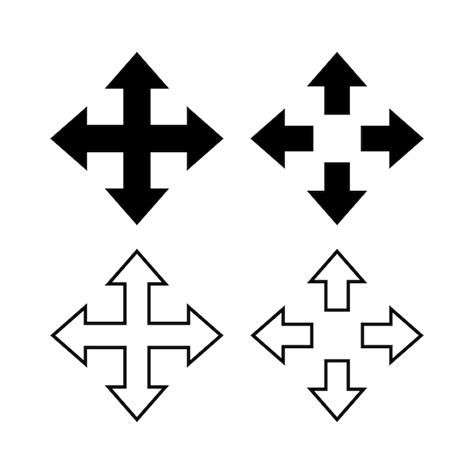 Movement Arrows Set Vetor Grátis