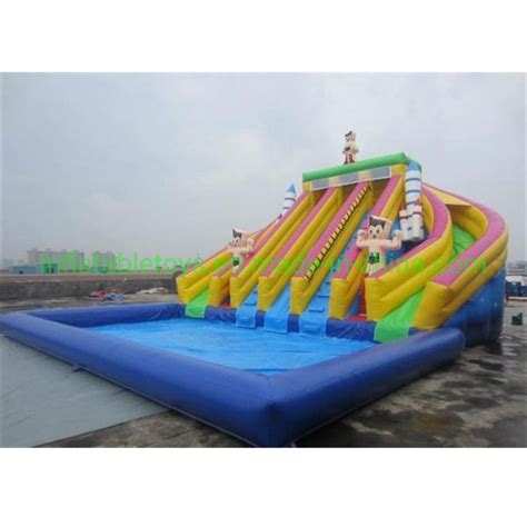 Commercial Giant Inflatable Swimming Pool Slide Inflatable Water Park