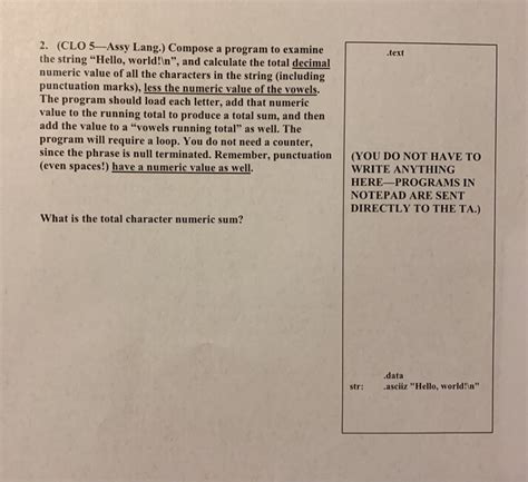 Text 2 Clo 5 Assy Lang Compose A Program To