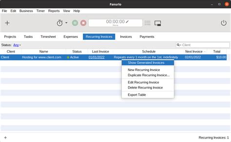 312 Working With Recurring Invoices