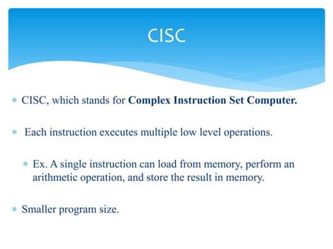 CISC RISC Architecture PPTX