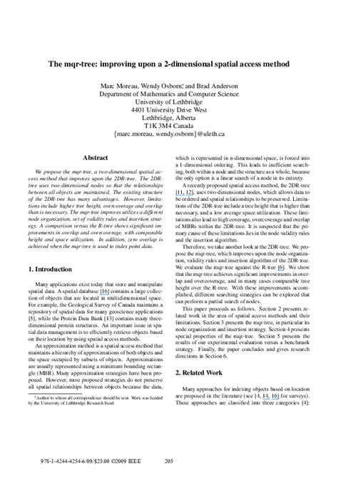 Pdf The Mqr Tree Improving Upon A 2 Dimensional Spatial Access Method