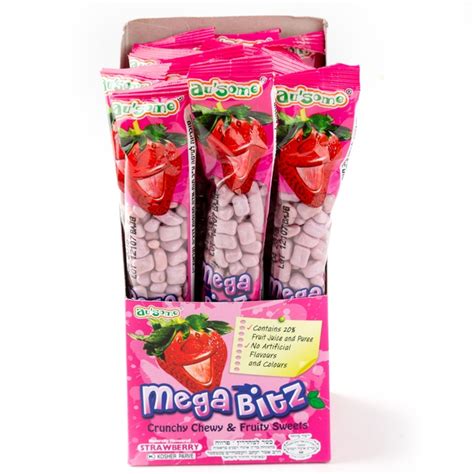 Ausome Strawberry Mega Bitz 12 Pack • Candy Mini Packs • Bulk Candy • Oh Nuts®