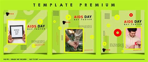 Premium Vector Collection Of World Aids Day Of Action Instagram Posts