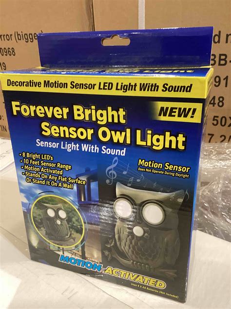 Forever Bright Sensor Owl Light Sensor Light With Sound Motion Activated