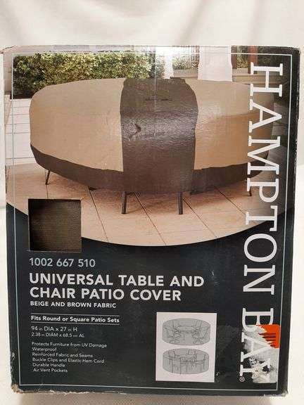 Hampton Bay Universal Table And Chair Patio Cover Lexington Online Auction