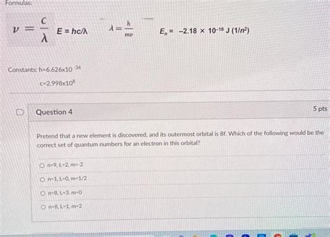 Solved Formulas νλcehcλλmνhen−218×10−18 J1n2