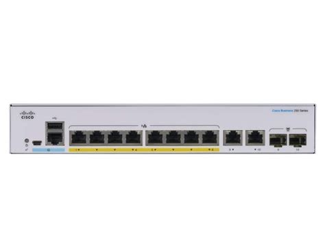 Cisco Cbs250 8p E 2g 8 Poorts Managed L3 Poe Switch 2x Sfp