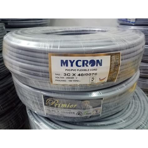 1 Rolls 3 Core Wire Pvc Flexible 3 Cord 4070 Made In Malaysia100