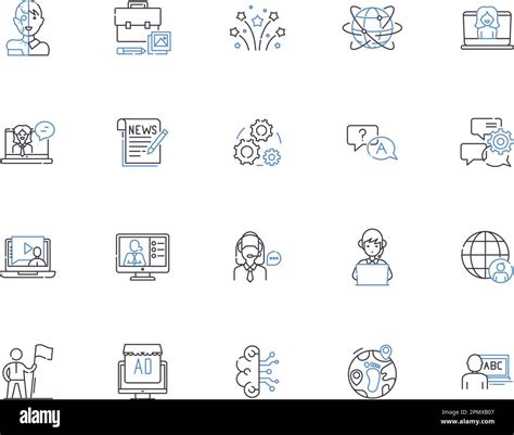 Information Science Outline Icons Collection Information Science