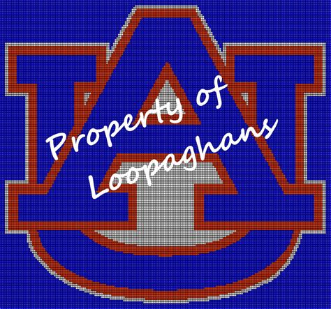 Auburn Crochet Pattern Afghan Graph Loopaghans Custom Crochet And Ts