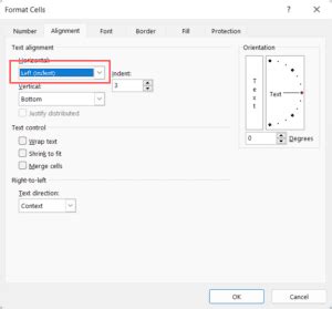 Indent In Excel Shortcut