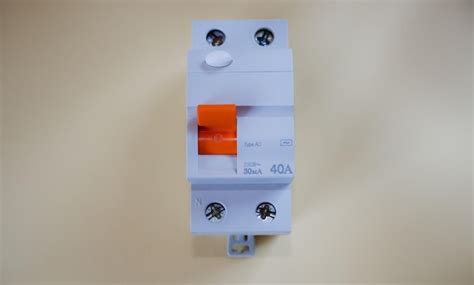 Premium Photo White Automatic Differential Current Switch Electrical