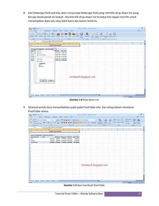 Tutorial Pivot Table PDF