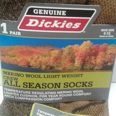 Dickies Underwear And Socks Dickies Merino Wool Light Weight Crew