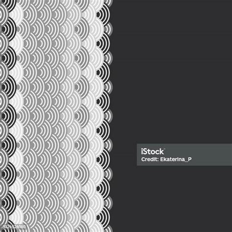 기하학적 추상 텍스트 흰색 배경 프레임에서 간단한 자연 배경과 아시아 웨이브 원형 패턴 블랙 그레이 화이트 색상 카드 배너 디자인을 확장 됩니다 벡터 0명에 대한 스톡 벡터