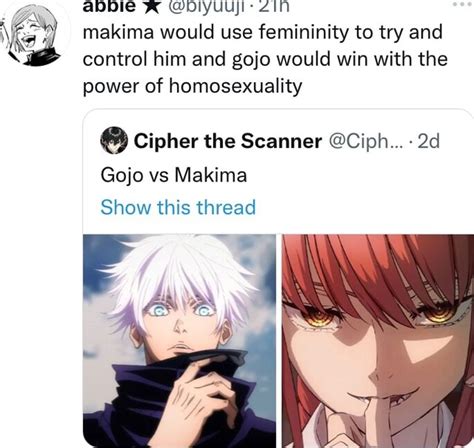 Abbie Woiyuujl Makima Would Use Femininity To Try And Control Him And