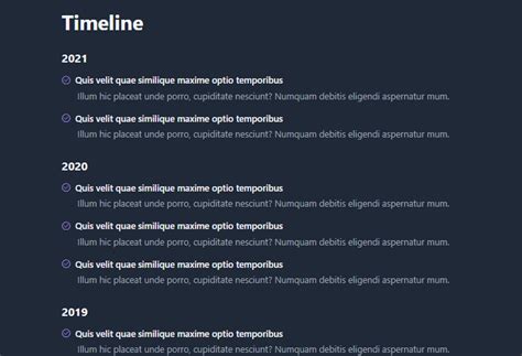 Tailwind CSS Timeline Components Examples