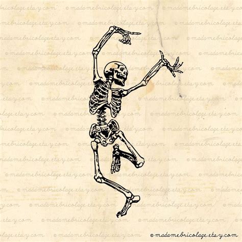 Dance Macabre Dancing Skeleton Digital Image By Madamebricolage