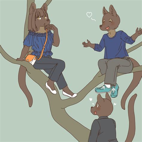 У Фосс есть дерево для знакомства с девушками Furry Art Furry фурри Ekaki510 Furry