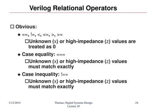 Ppt 332437 Lecture 10 Verilog Language Details Powerpoint
