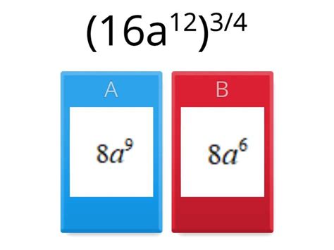 SIMPLIFY INDICES Quiz