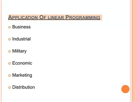 Linear Programming Pptx Business And Finance