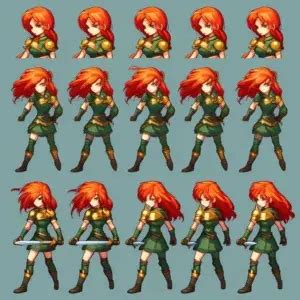 Complete Sprite Sheet RPG Maker MZ Character In Side View Aimagebank