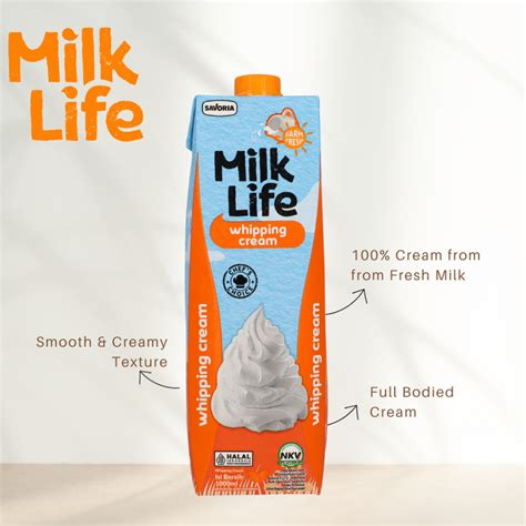 Milklife ™ Uht Dairy Whipping Cream 1l Halal My Dairy Milk Life