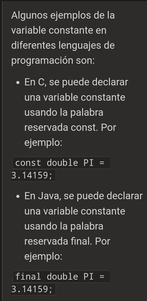 Ejemplos De La Variable Constante Brainlylat