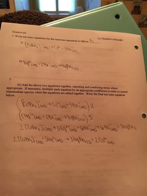 solved write net ionic equations for the reactions described