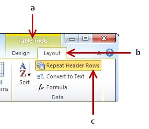 Microsoft Word Table With Two Or More Header Rows Super User