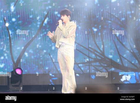 Chinese Singer Zhao Yongxin Sings At A Music Festival In Chengdu City