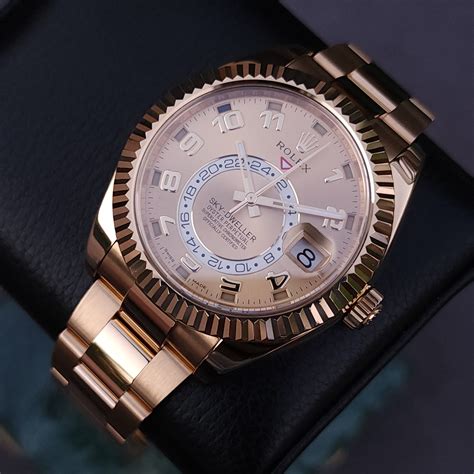 Rolex Sky Dweller Yellow Gold Champagne Dial 42mm