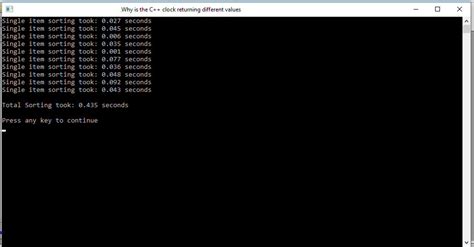 time why is the c clock returning different values stack overflow