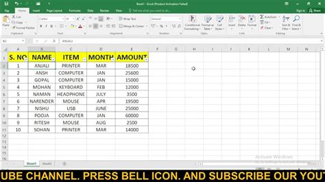 How To Use Filter Option In Ms Excel Excel Rkeducom Youtube