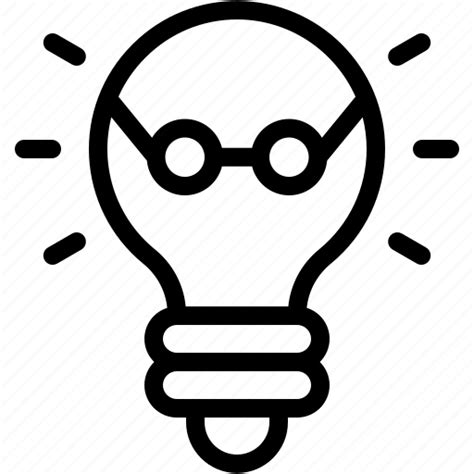 Geek Hobbies Nerd Light Bulb Glasses Education Icon Download On Iconfinder