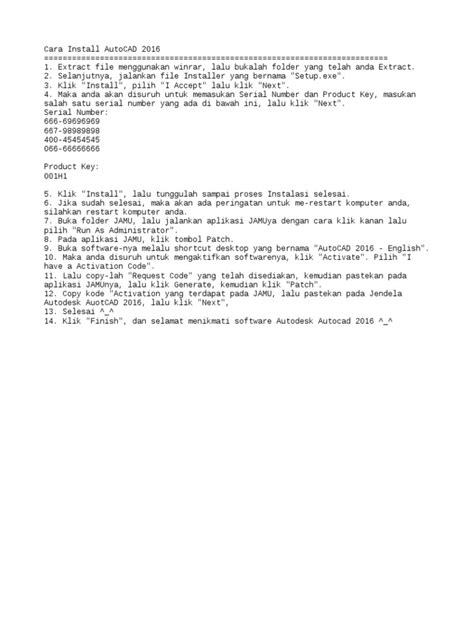 Cara Install Autocad 2016 Pdf