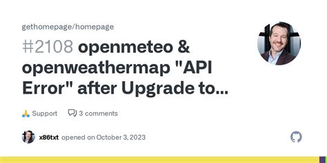 Openmeteo Openweathermap Api Error After Upgrade To V Gethomepage Homepage Discussion