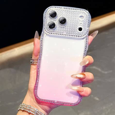Diamond Wave Frame Gradient Color Back Case For Iphone 13 Pro Max