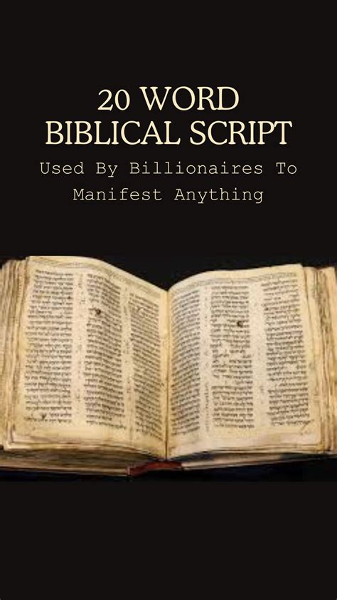 🛑20 Word Biblical Script Used By Billionaires To Manifest Anything💰